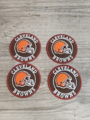 (4)-CLEVELAND BROWNS vintage Style CLASSIC embroidered iron on patches ...