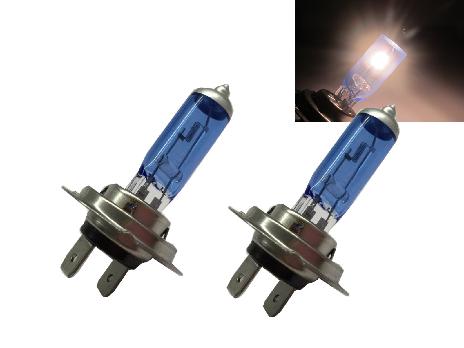 Bulb Globe 2PCS XENON WHITE 4300K 55W Halogen Headlight Headlamp E-Mark ...