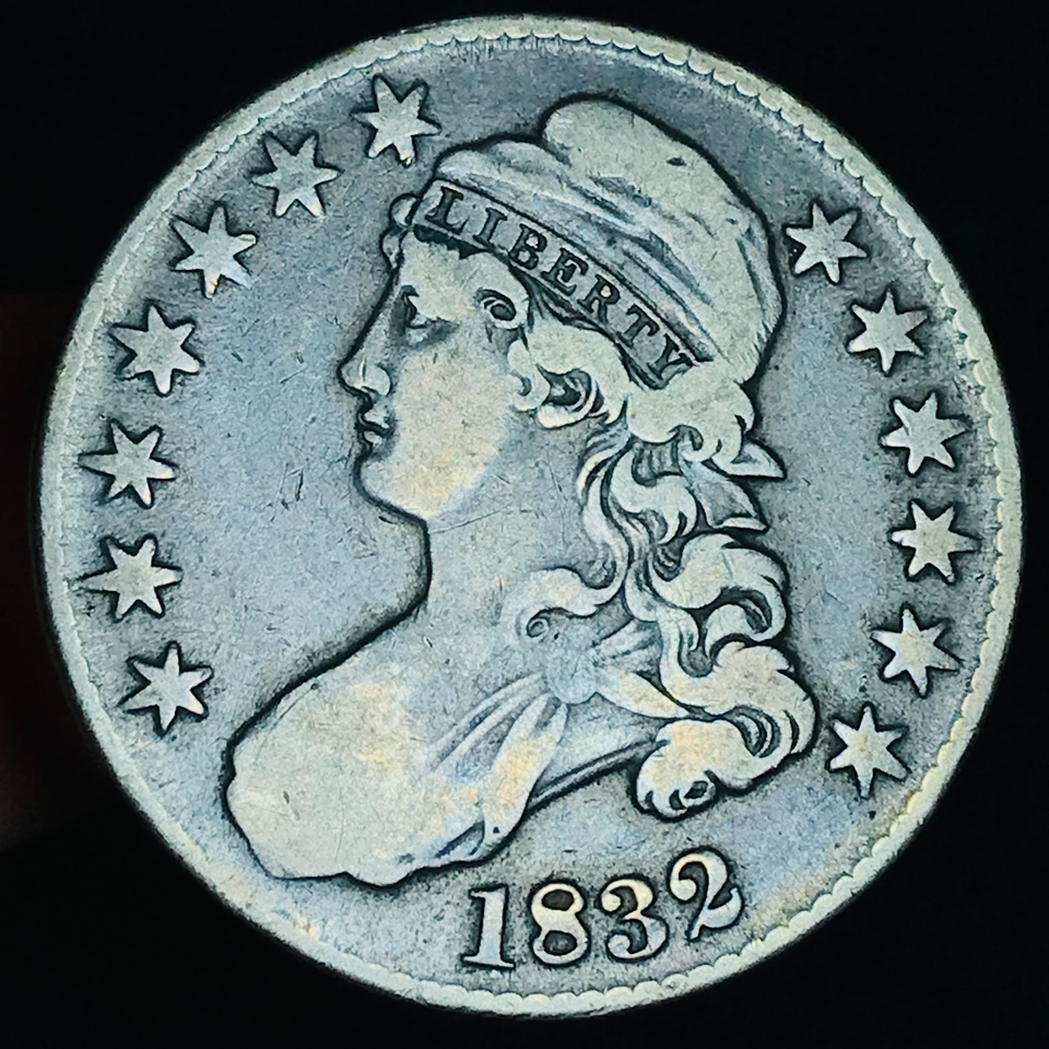 1832 Capped Bust Half Dollar 50C Ungraded Circulated 90% Silver US Coin ...