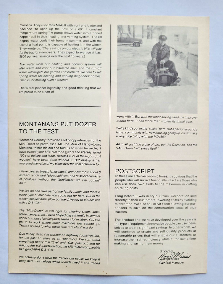 Vintage Struck Magnatrac Compact Crawler Mini Dozer Hydro 5000 Struck ...