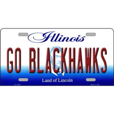 Go Blackhawks Novelty Metal License Plate Tag Tag LP-13393 | eBay