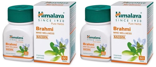 Himalaya Pure Herbs Brahmi Mind Wellness Tablet Mind & Body 60 Tablets ...