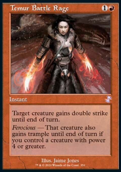 MTG Magic the Gathering Temur Battle Rage (351/429) Time Spiral ...