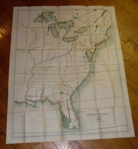 Antique Reprint Map Of The 1765 British Colonies | eBay