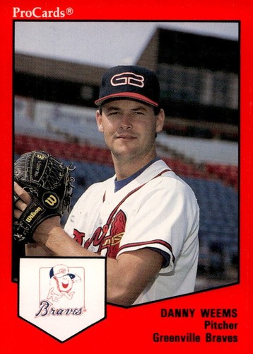 1989 ProCards Greenville Braves DANNY WEEMS RC BRAVES GREENEVILLE TN | eBay