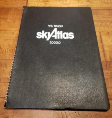 Sky Atlas 2000.0 Deluxe w/ Plastic Overlay Wil Tirion SPIRAL SOFTCOVER ...
