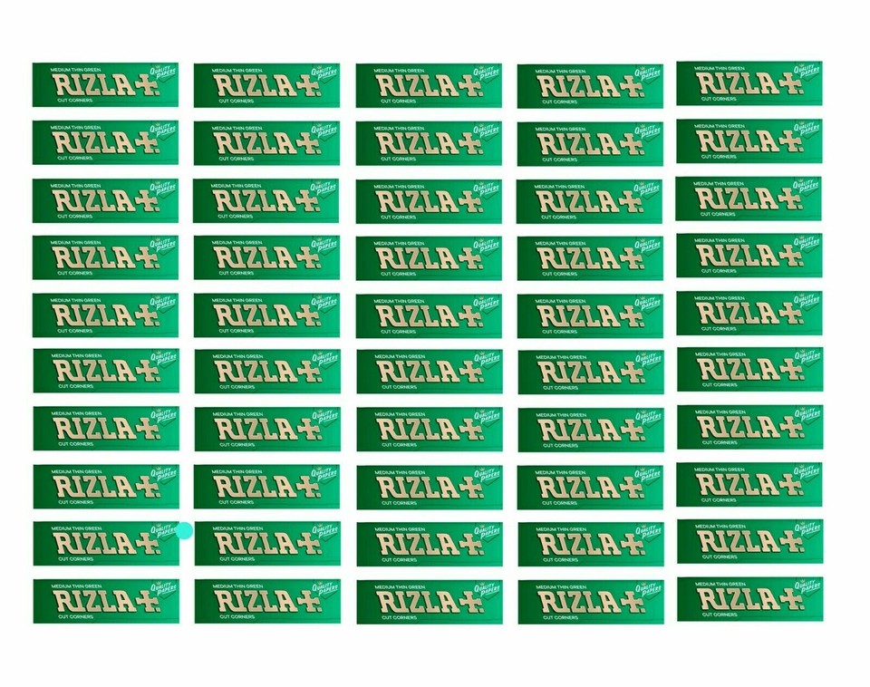 Rizla Green Medium Thin Regular Rolling Paper With Cut Corners ( 50 ...