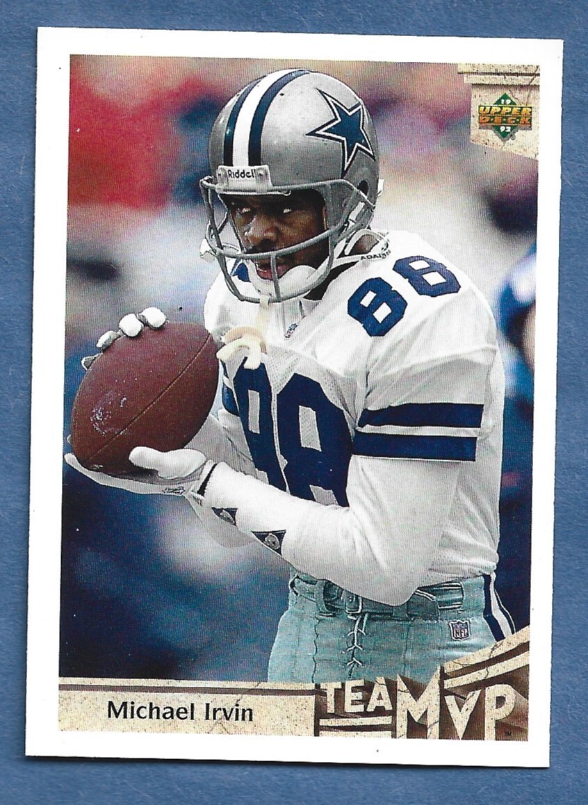MICHAEL IRVIN 1992 UPPER DECK TEAM MVP CARD#361 DALLAS COWBOYS THE ...