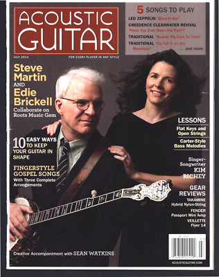 ACOUSTIC GUITAR MAGAZINE STEVE MARTIN EDIE BRICKELL KIM RICHEY JULY ...