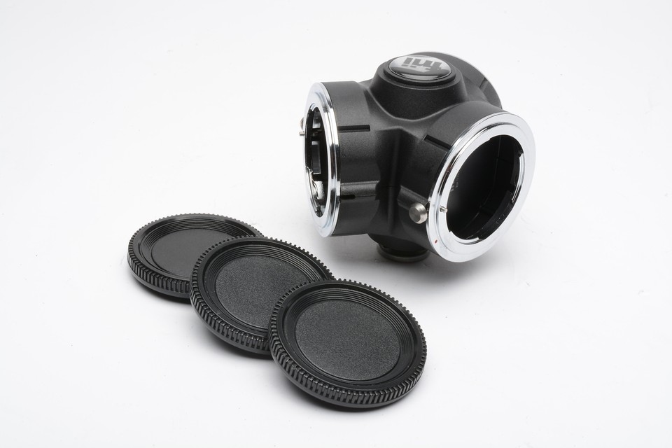 TriLens Frii tripple lens adapter for Nikon F Mount, caps, very clean ...