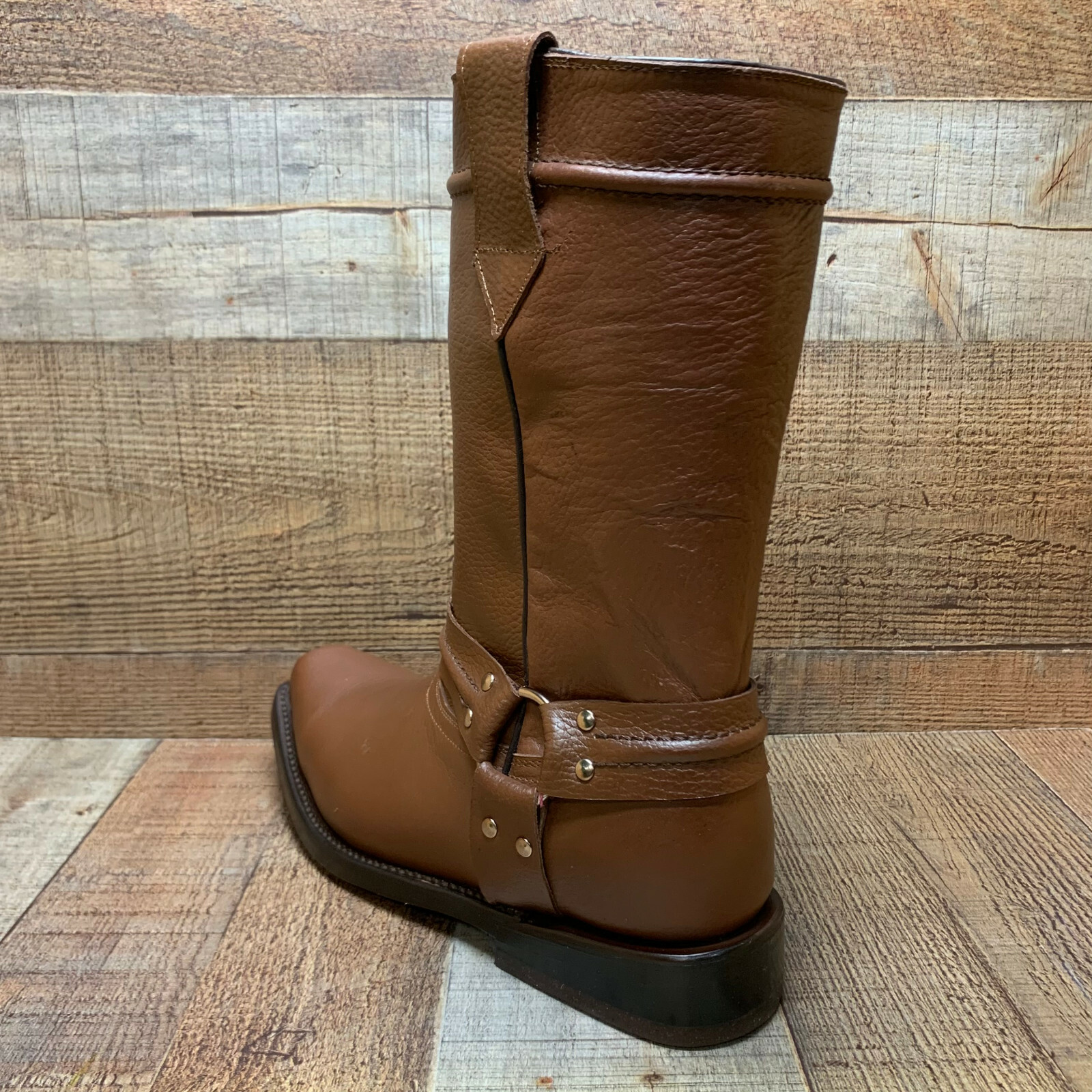 Men's Western Cowboy Harness Leather Biker Motorcycle Boots Handmade ...