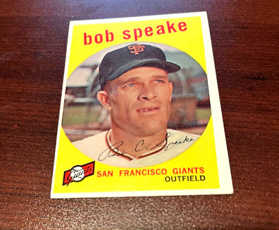 1959 Topps #526 Bob Speake San Francisco Giants High Number | eBay