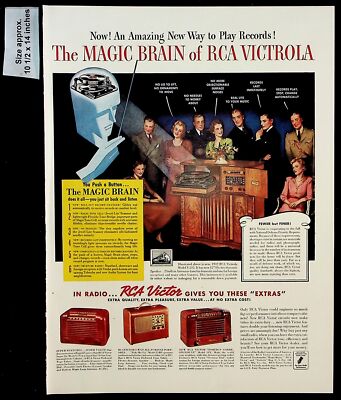 1941 RCA Victor Victrola Music Home Radio Magic Brain Vintage Print Ad ...