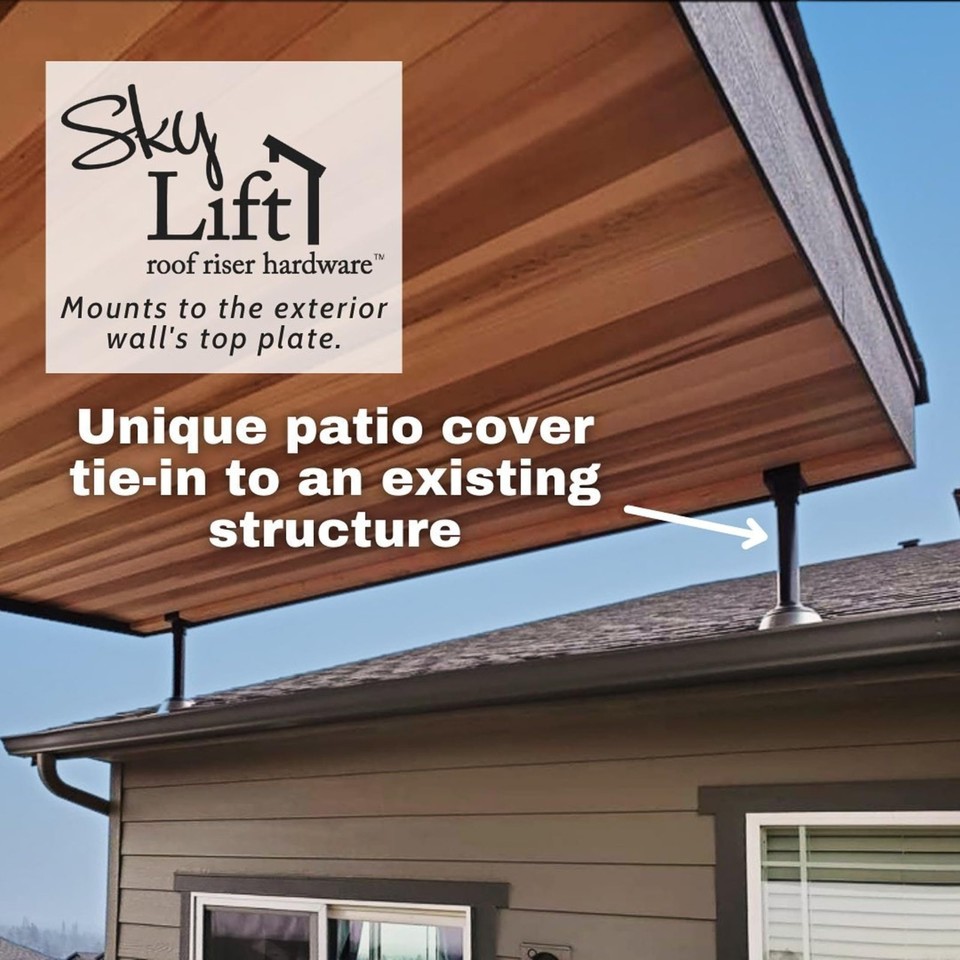 SkyLift 18" Riser, 3-1/2" Saddle, Standard Duty, Black Roof Riser | eBay