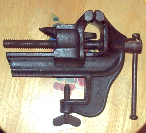 Vintage Clamp On Bench Vise Anvil Machinist Table Jaws 3- 1/2 USA | eBay