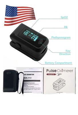 Finger Tip Pulse Oximeter LED Display, SpO2 Blood Oxygen Finger ...