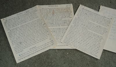 MANUSCRIPT c.1950 NARRATIVE by ISRAEL SHOCHAT & others re. EARLY ISRAEL ...