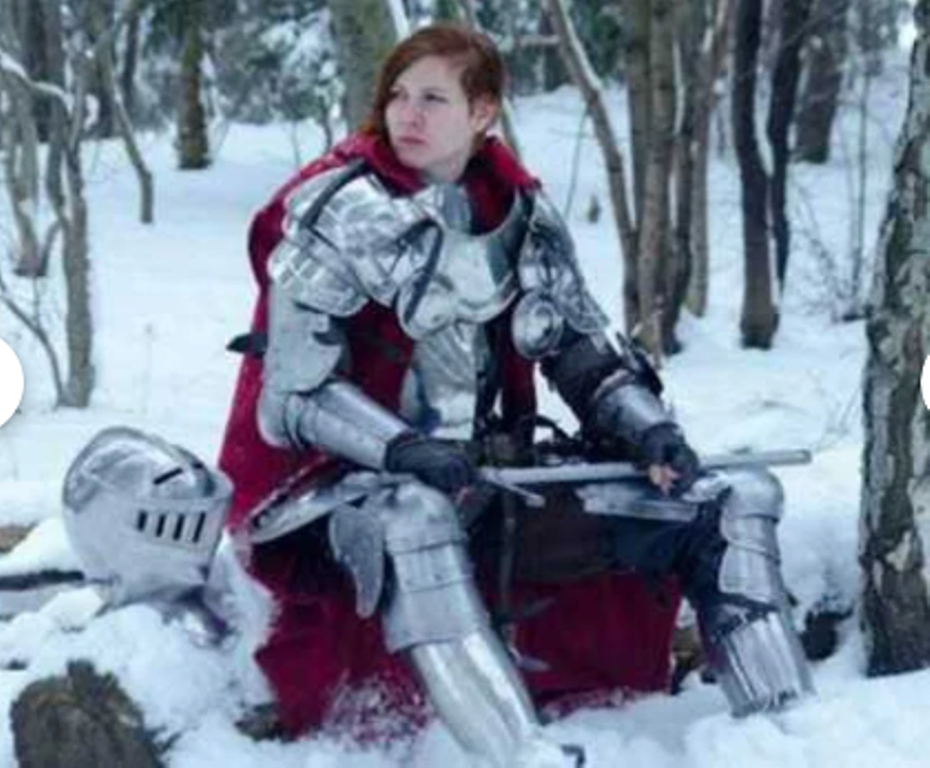 Medieval Knight Suit Of Armor Female Fantasy Costume Templar Combat ...