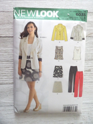 New Look - 6035 Sewing Pattern Womens Jacket Skirt Pants Size 4 - 16 ...