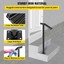 2-Step Handrail Single Post Handrail Round Metal Handrail for Stairs ...