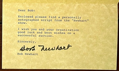 Bob Newhart (1929 - 2024) Autographed Signed Note | eBay