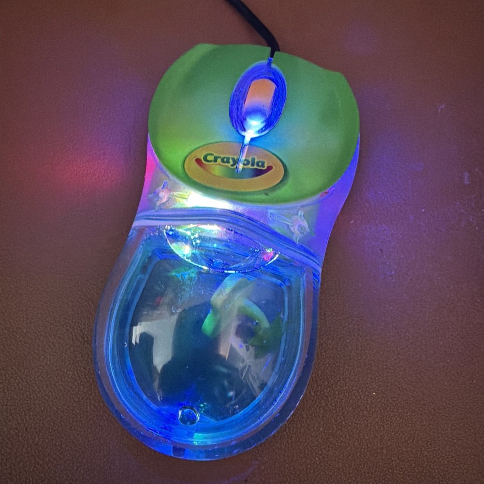 CRAYOLA PC COMPUTER EZ Click Optical MOUSE Water Global Charm Plug Play ...