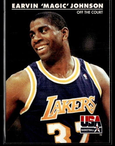 1992 SkyBox USA #32 Earvin "Magic" Johnson Lakers Basketball Card 3201G ...