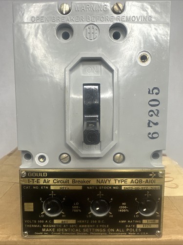 GOULD AQB-A101 500VAC 3-Pole Air Circuit Breaker Navy Type | eBay