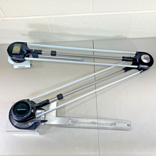 MUTOH Dual Arm Drafting Machine w/ Protractor Head Table Clamp and ...
