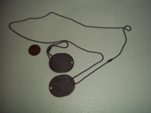 WWII WW2 US MARINES USMC DOG TAGS WITH FINGERPRINT | eBay