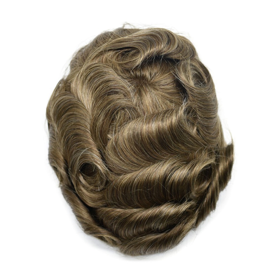 Invisible Mens Hair Replacement Ultra Thin Skin Toupee Poly Hairpiece ...