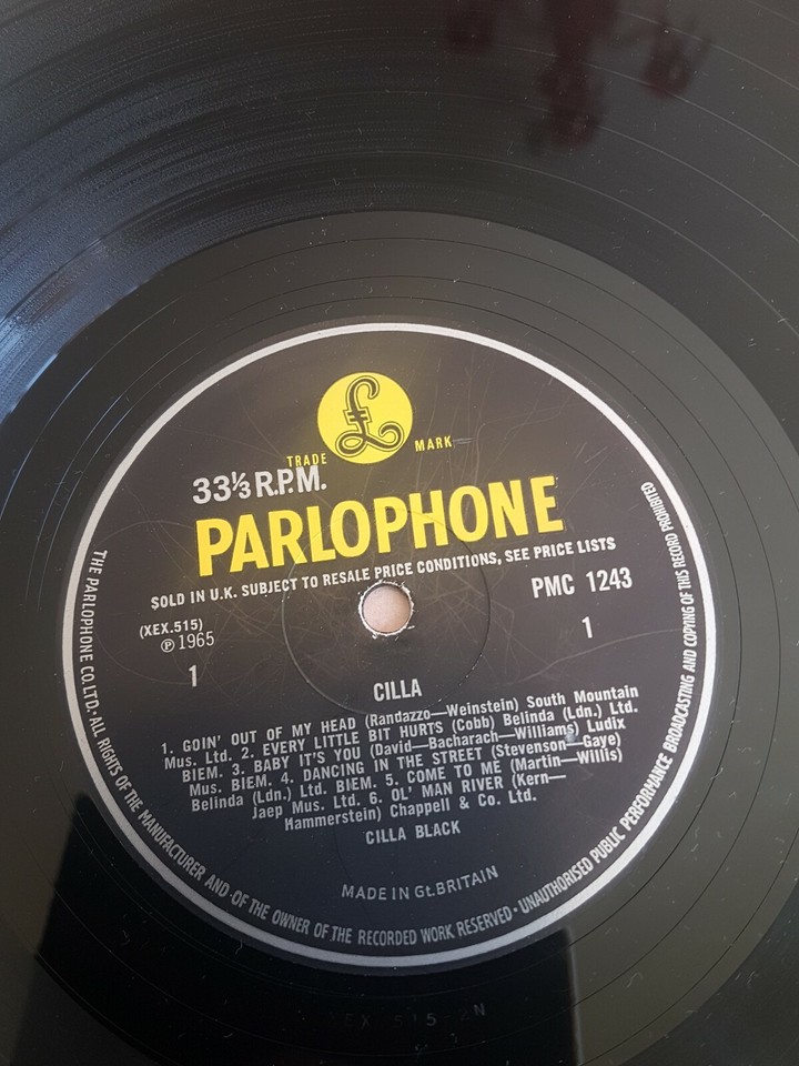 Cilla Black Cilla Parlophone Pmc 1243 mono black and yellow label 1965 ...