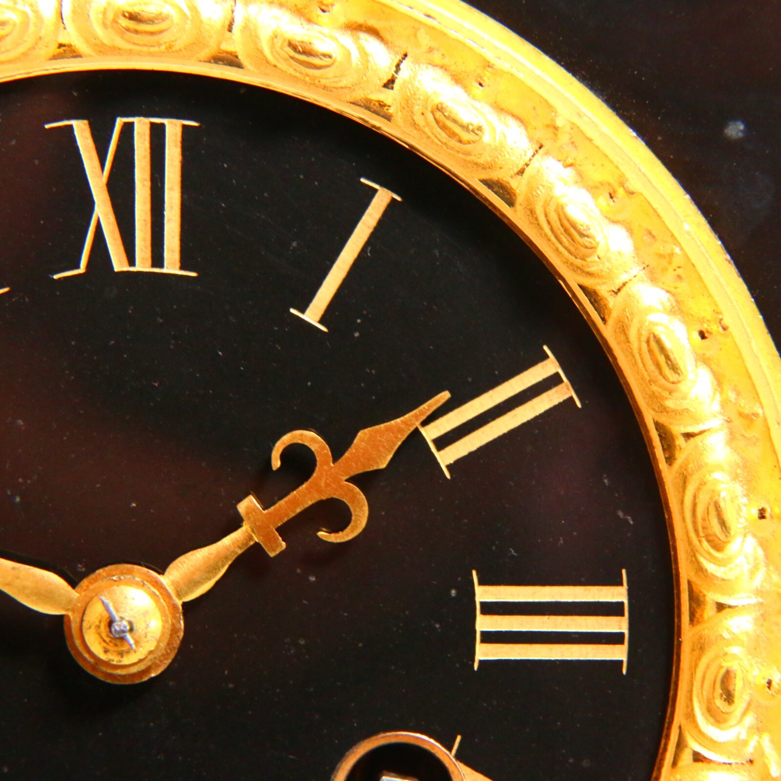 Antique French Mystery Clock Circa 1875 by A.R.Guilmet Black Marble ...