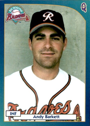 2000 Richmond Braves Q-Cards/Blueline #25 Andy Barkett Raleigh North ...