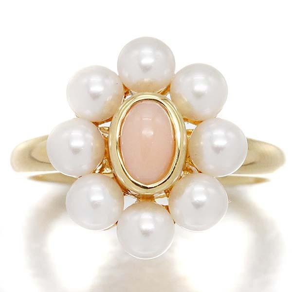 MIKIMOTO K18YG pearl conch shell ring yellow gold #308 | eBay