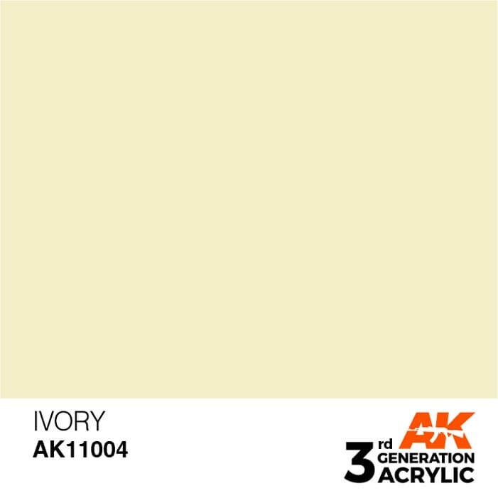 AK Interactive 17ml Bottle Ivory 3rd Gen Acrylic Paint AK11004 | eBay