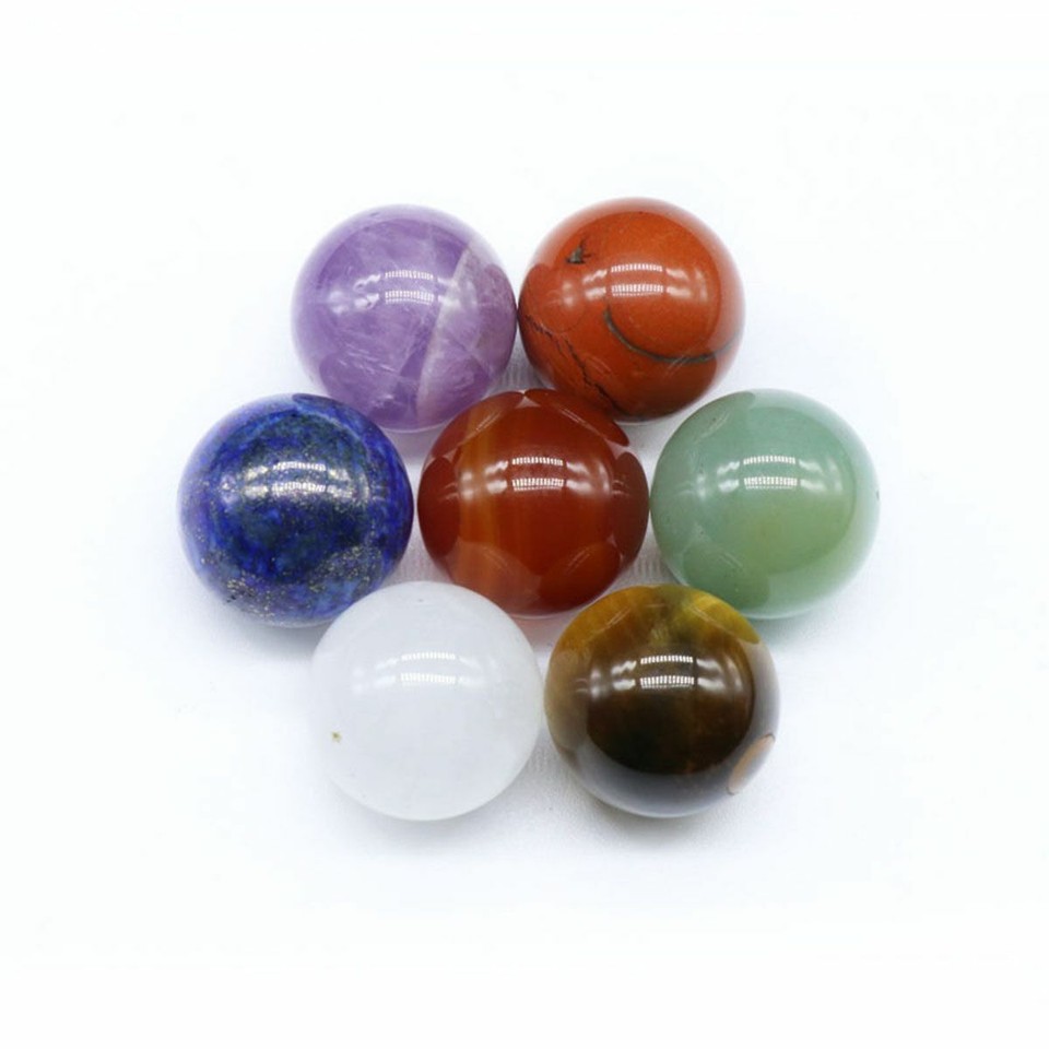7 Star Array Chakra Stones Crystal Sphere Ball Reiki Healing Natural ...