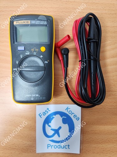 Fluke 101 Basic Digital Multimeter Pocket Portable Meter AC DC Volt ...