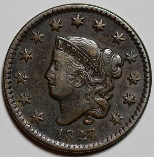 1827 Coronet Head Large Cent - US 1c Copper Coin | eBay