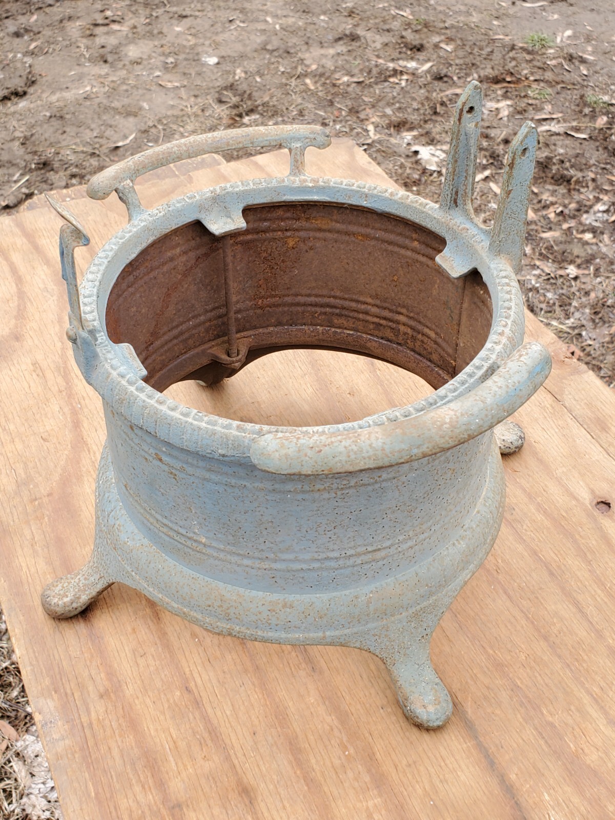 Antique Kerosene Heater Cast Iron Stove Base Barler Cooker Burner Part ...