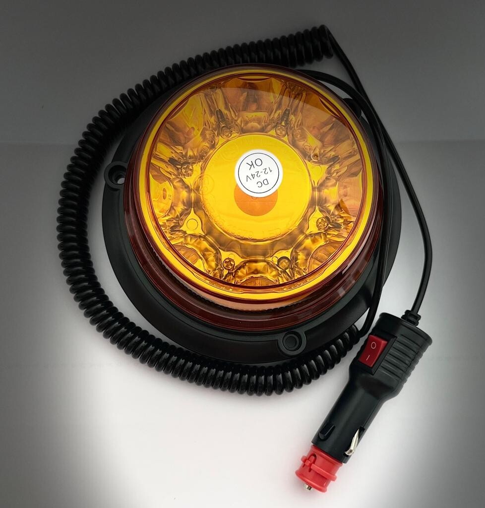 LED Rundumleuchte 4 Blitzmuster 12V 24V ECE R65 R10 E9 Magnet f. PKW ...