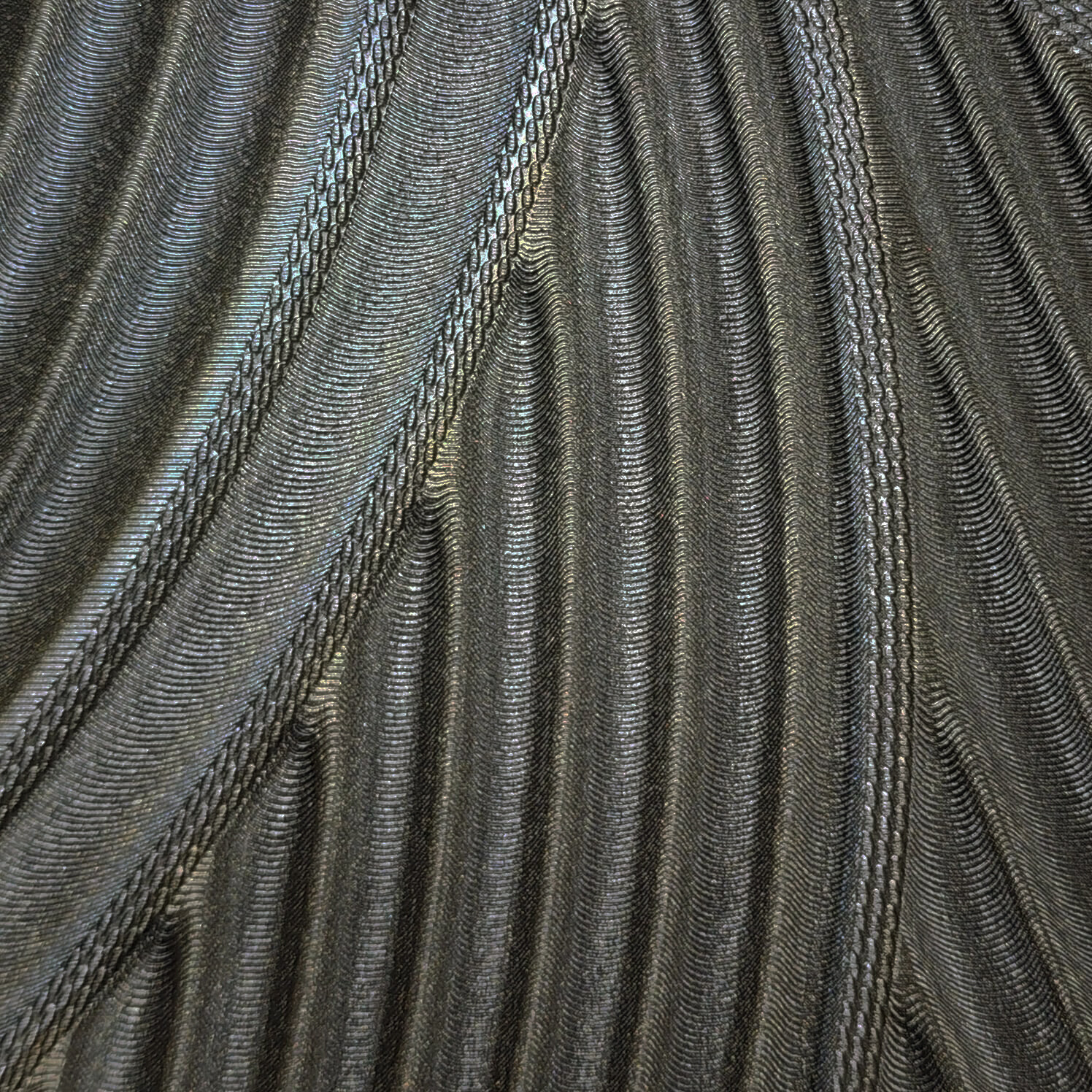 Embossed bronze metallic faux fabric wave lines textured contemporary ...