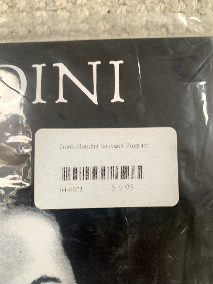 Houdini Souvenir Program 2006 Reprint Book Harry Houdini Magician Magic ...