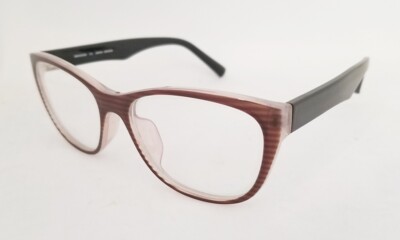 ENVISION 2001 C25 eyeglasses Frame Wood Grain Black Clear Lens 51mm Cat ...