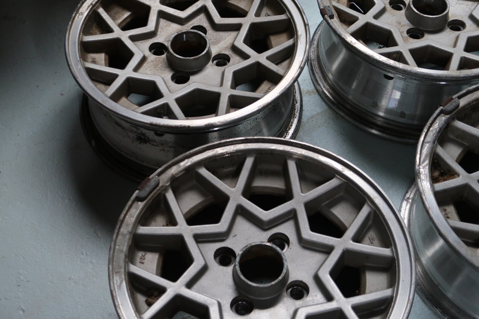 RARE 1981 SET OF SNOWFLAKE DATSUN NISSAN 280ZX TURBO WHEELS RIMS IN ...