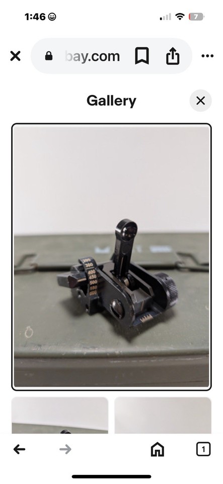 Genuine Matech Back-Up Iron Sight – Excellent Condition – USGI Mil-Spec ...