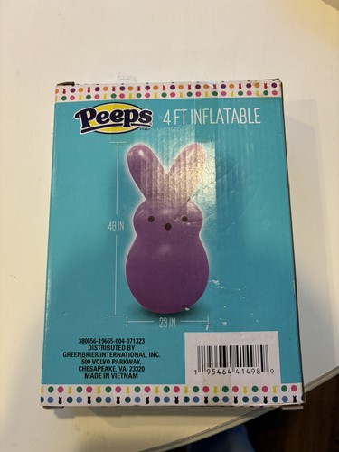 Purple 4 Ft Inflatable Peep Bunny Easter, New In Box | eBay