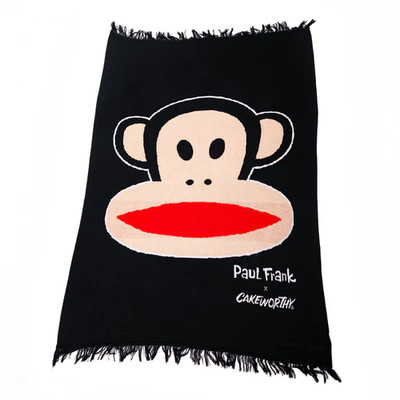 PAUL FRANK JULIUS MONKEY BLACK KNIT BLANKET NEW | eBay