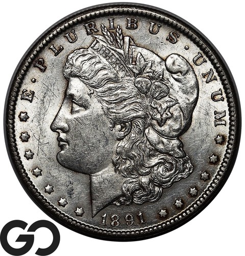 1891-CC Morgan Silver Dollar Coin, Choice Uncirculated Better Date | eBay
