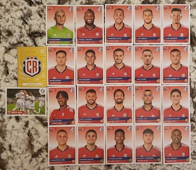 Costa Rica Full Team Set - Panini Copa America 2024 USA - US Version ...
